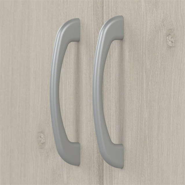 Bush Furniture Cabot Tall Bathroom Cabinet in Linen White Oak ...