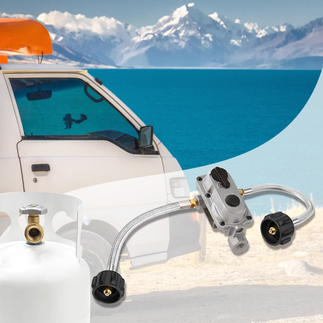 2 Pieces 12 inch 1/4-inch NPT Stainless Braided Pigtail RV Propane Hose ...