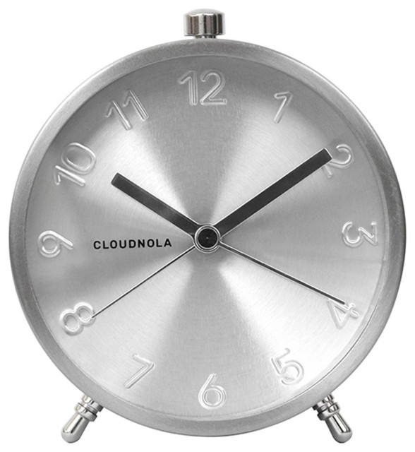Glam Silver Clock - Midcentury - Alarm Clocks - by Cloudnola | Houzz
