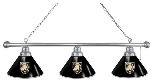Holland US Military Academy 3-Shade Billiard Light - Chrome Fixture ...