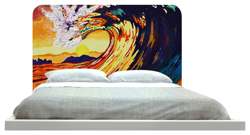 "Wave" Headboard, Double - Contemporary - Headboards - by ZoZulu | Houzz