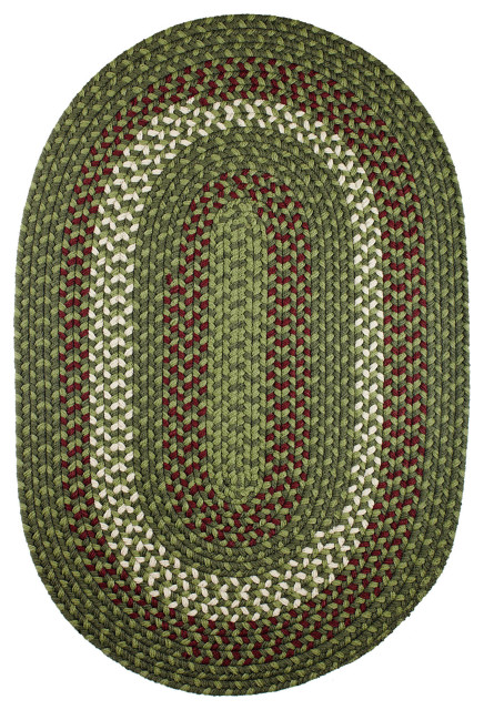 Homespun Kitchen Easy Clean Braided Rug, 5'x8' Oval - Contemporary ...