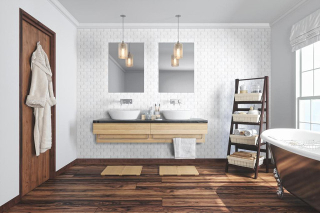 White Glossy 3X6 Inverted Beveled Tile - Contemporary - Wall And Floor ...