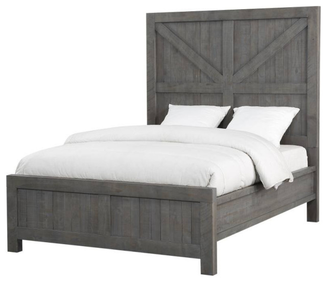 Haven Modern Farmhouse Rustic Bed, Queen - Transitional - Platform Beds ...