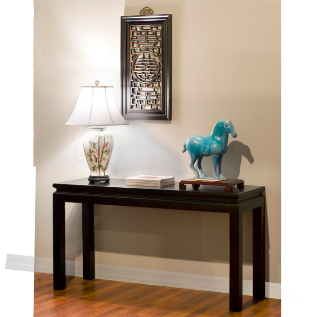 Black Elmwood Zen Style Asian Console Table - Asian - Console Tables ...
