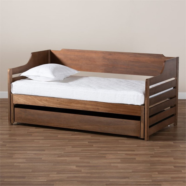 Bowery Hill Transitional Wood Expandable Twin Size to King Size Daybed ...