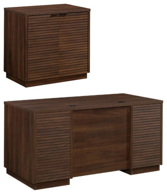 Home Square 2-Piece Set with Computer Desk & Utility Stand Libary Base ...