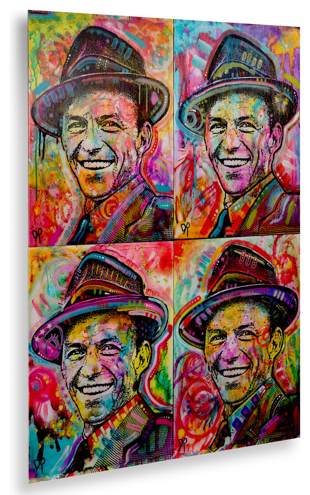 Dean Russo 'Sinatra Quadrant' Floating Brushed Aluminum Art, 16x22, 16 ...