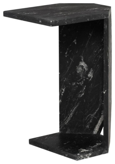 Soleil Black Marble Side Table - Contemporary - Side Tables And End Tables - by Virgil Stanis ...