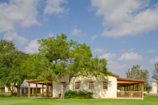 Rustic Hacienda Style Texas Ranch - Southwestern - Exterior - Houston ...