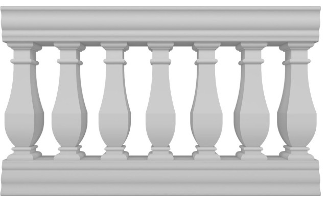 Fiberthane Arcadian Balustrade Railing Kit, Style N, 32"h X 4'l ...