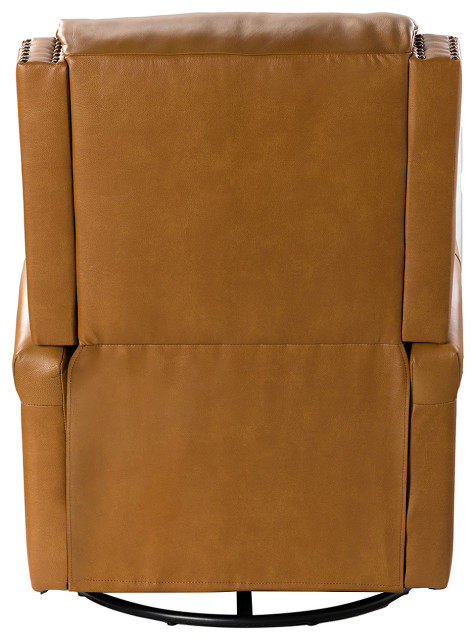 Genuine Leather Swivel Rocker Recliner - Transitional - Recliner Chairs ...