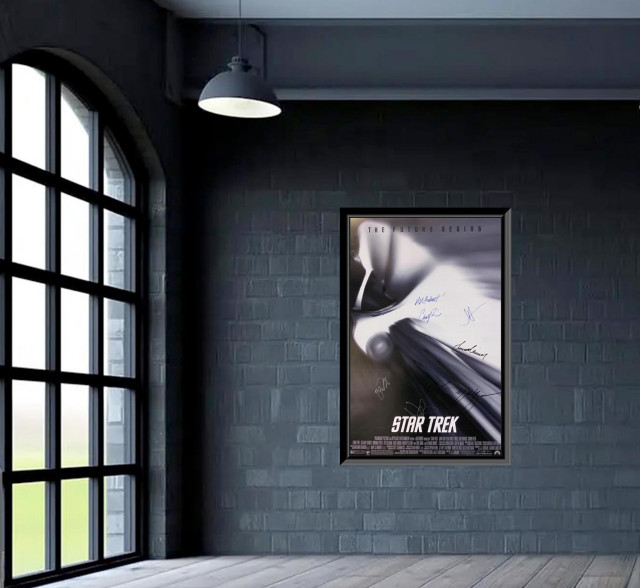 Star Trek cast signed movie poster, 27x40 inches - Contemporary ...