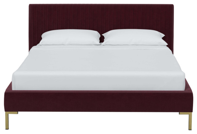 Platform Bed, Titan Raisin, King - Contemporary - Platform Beds - by ...