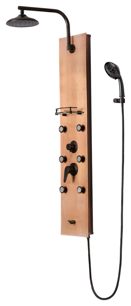 PULSE ShowerSpas Brushed Copper Shower Panel - La Mesa ShowerSpa ...