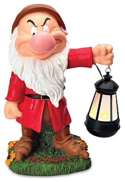 Woods International 4092 Grumpy Statue With Solar Lantern, Pack of 2 ...