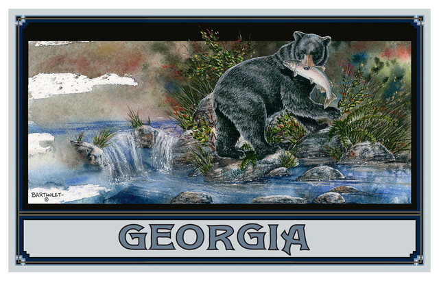 Dave Bartholet Georgia Art Print, 12"x18" - Contemporary - Fine Art ...