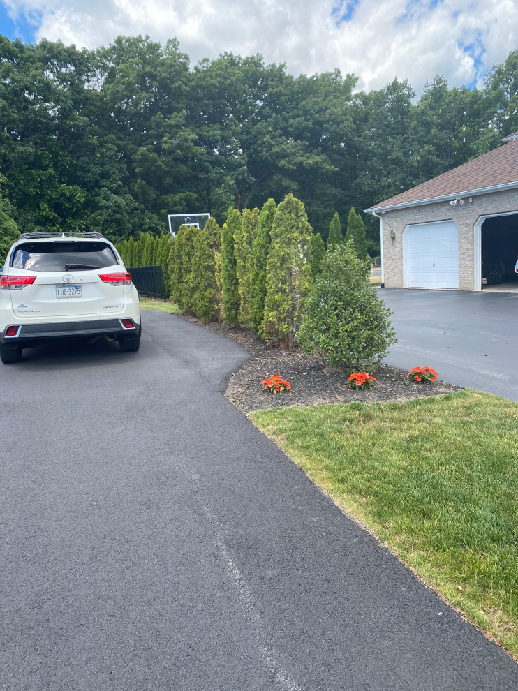Any ideas how to handle a narrow space (3 feet) between driveways?
