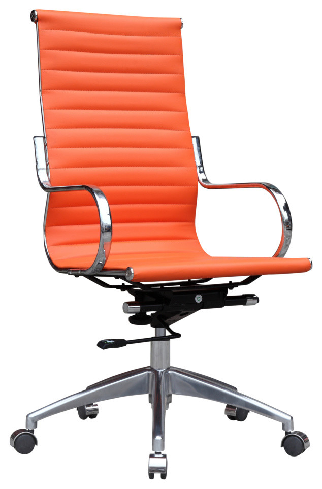 Modern Classics Twist Office Chair High Back, Orange, 42"H x 22"W x 20. ...