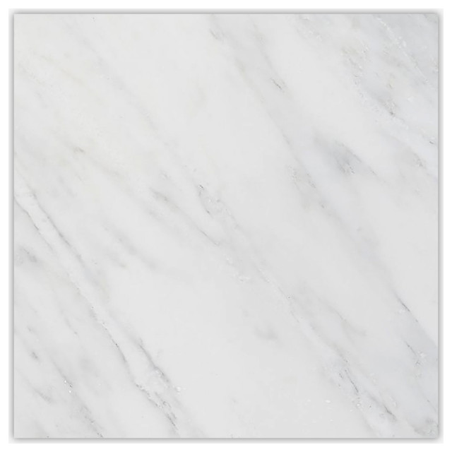 Asian Statuary Premium Honed 18x18 Micro Beveled Marble Tile, 18x18 ...