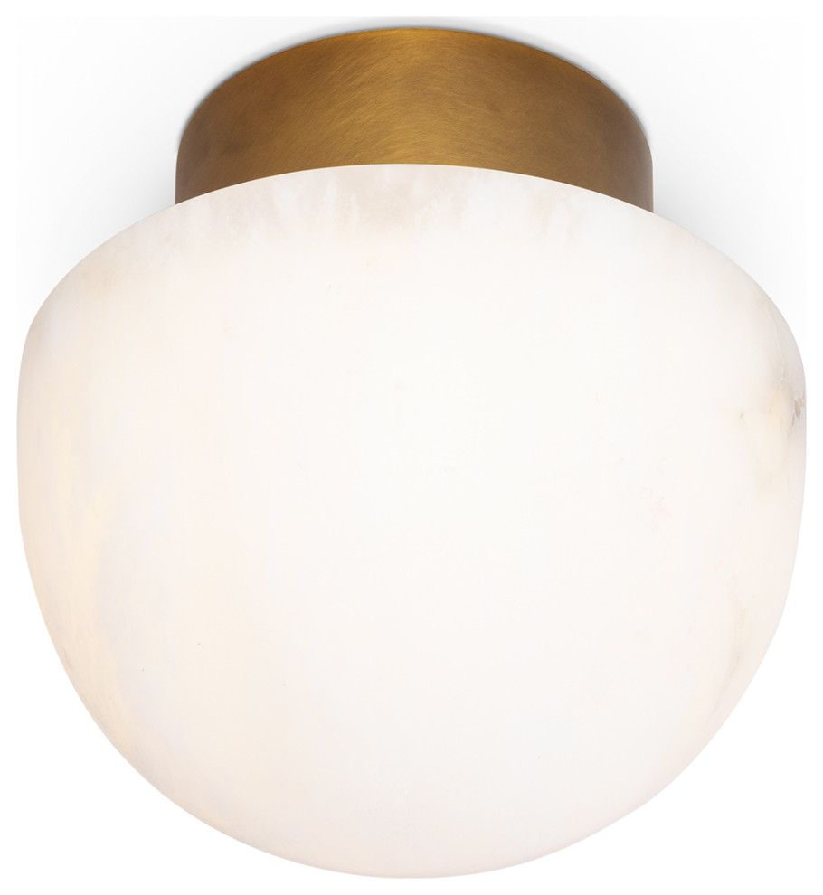 Regina Andrew Parker Alabaster Flush Mount/Natural Brass - Contemporary ...