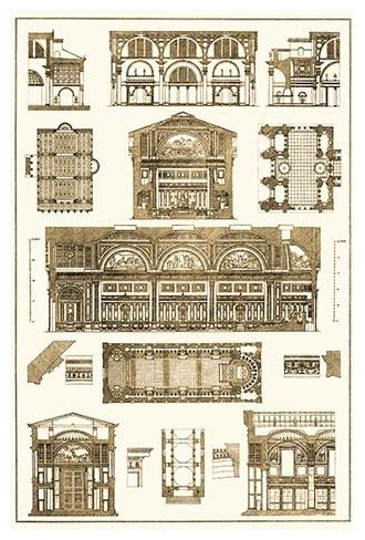 Interiors with Cross - Vaults and Cupola Vaulting, 20" x 30 ...