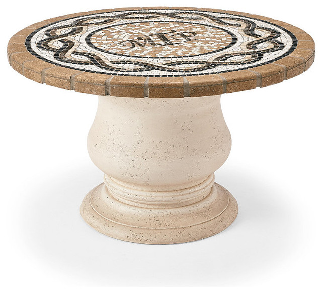 Pedestal Faux Stone Table Base - Round Dining Table Base (100415 ...