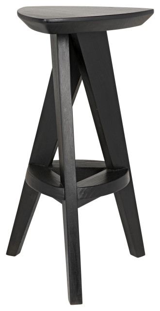 Twist Counter Stool, Charcoal Black - Transitional - Bar Stools And ...