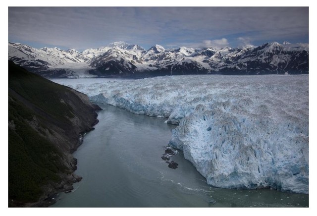 "Hubbard Glacier Encroaching on Gilbert Point, Alaska" Wall Art, 32"x22 ...