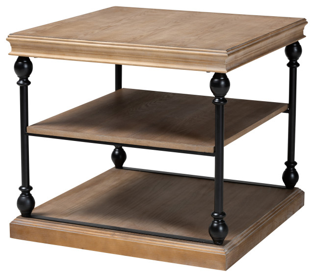 Ray Industrial 3-Tier End Table - Traditional - Side Tables And End ...