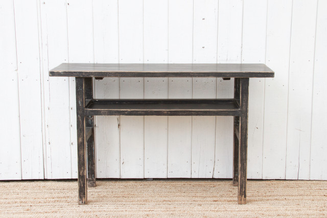 Primitive Chinese Black Console Table - Scandinavian - Console Tables ...