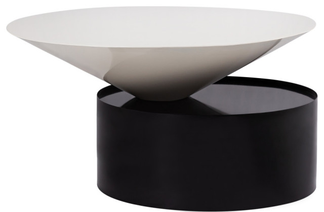 Damon White Metal Top Coffee Table - Contemporary - Coffee Tables - by ...