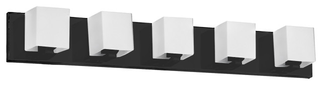 5 Light Contemporary Halogen Vanity - Transitional - Bathroom Vanity ...