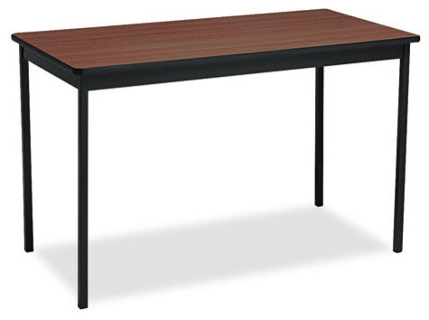Utility Table, Rectangular Walnut/Black, 48"x24"x30" - Contemporary ...