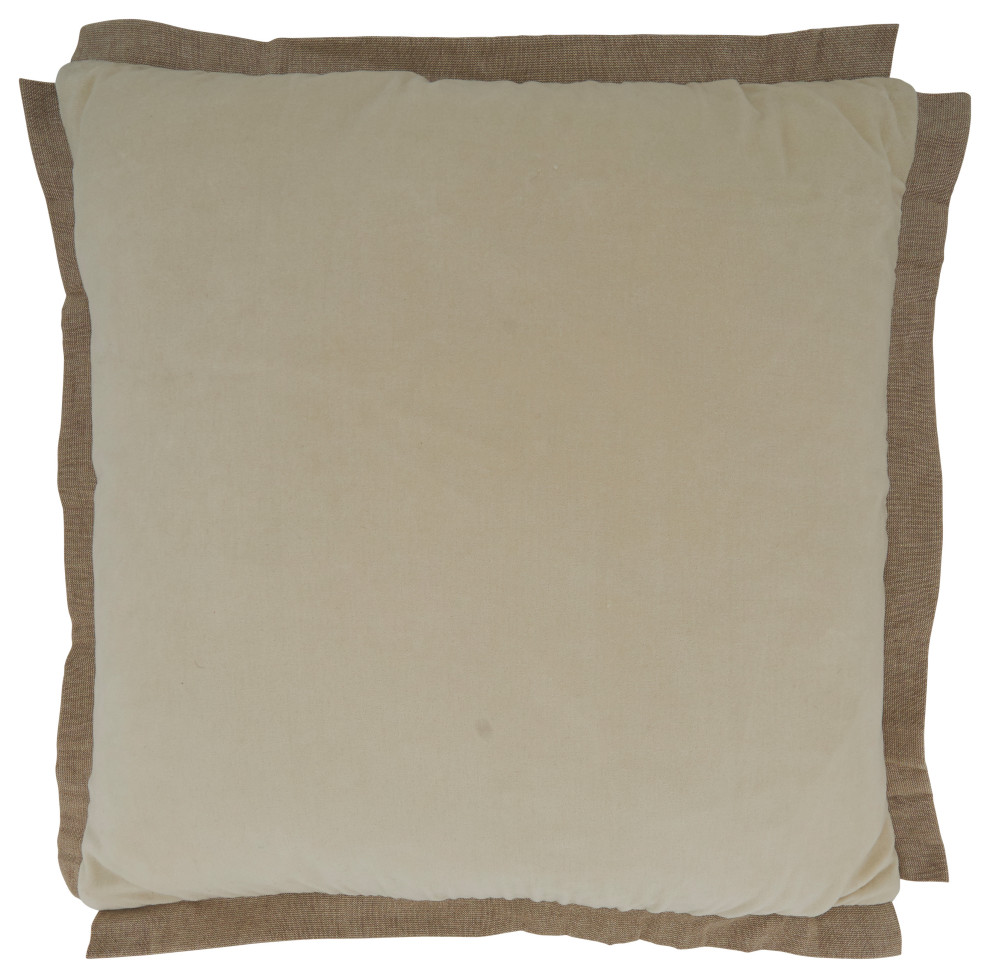 Flange Edge Velvet Pillow, 20" - Transitional - Decorative Pillows - by ...