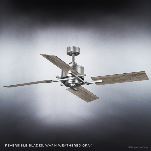 Luxury Urban Loft Ceiling Fan, Aged Nickel, UHP9061, Amelia Collection ...