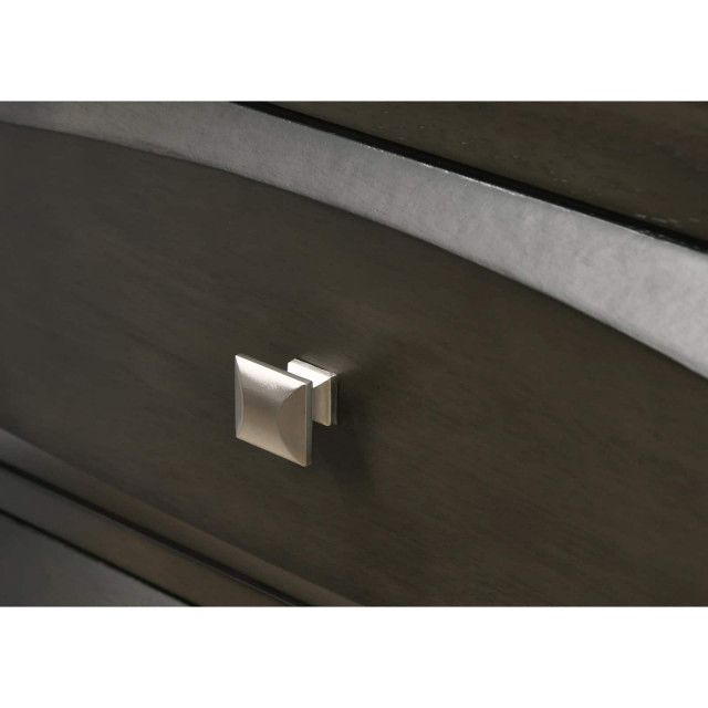 Traditional Nightstand, 2 Dustproof Drawers & Square Pull Handles ...