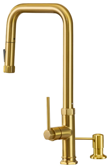 Elegant Kitchen Faucet, U-Shaped Spot & Matching Soap Dispenser ...