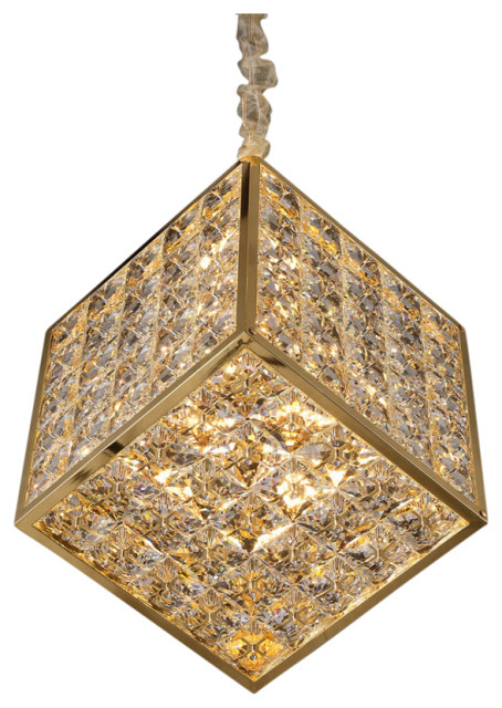 Cubes 16.50" Modern Chandelier - Gold - Contemporary - Chandeliers - by ...
