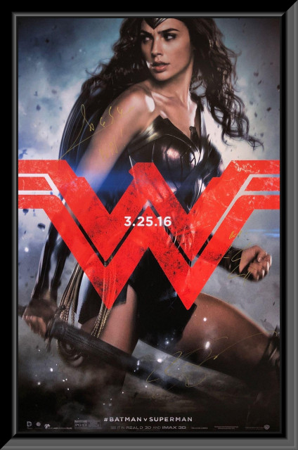 Wonder Woman cast signed movie poster, 27x40 inches - Contemporary ...