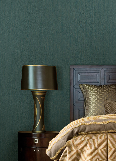 Melvin Teal Stria Wallpaper, Swatch - Contemporary - Wallpaper - by ...