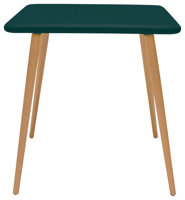 Nassau Square Outdoor Green Eucalyptus Dining Table - Midcentury ...