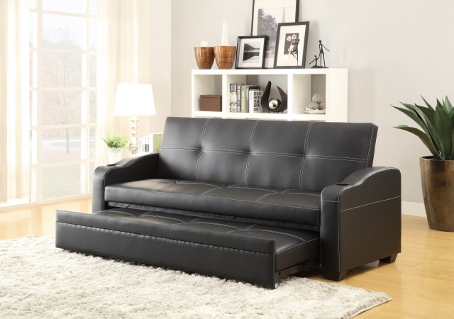 Escher Click-Clack Sofa, Black - Contemporary - Sleeper Sofas - by ...