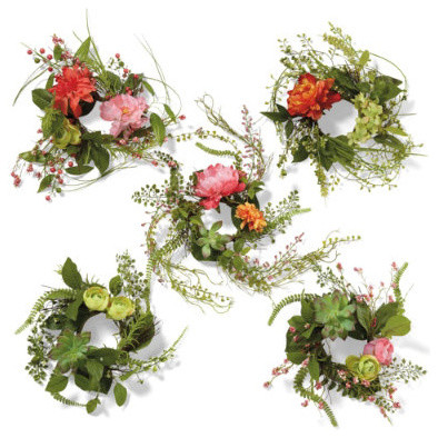 Set of Five Spring Blossom Candle Rings - Traditional - Candles And ...