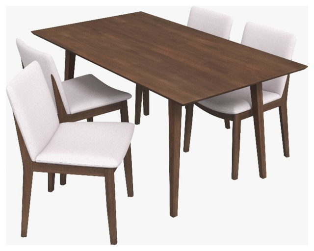 Dolores Mid Century Modern Kitchen Table and Chairs for 4 - Midcentury ...