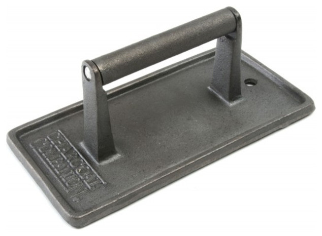 Charcoal Companion Cast Iron 8.75 x 4.5 Inch Rectangular Grill Press ...