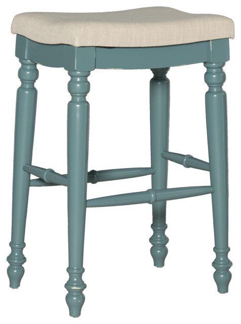 Marino Blue Backless Bar Stool - Traditional - Bar Stools And Counter ...