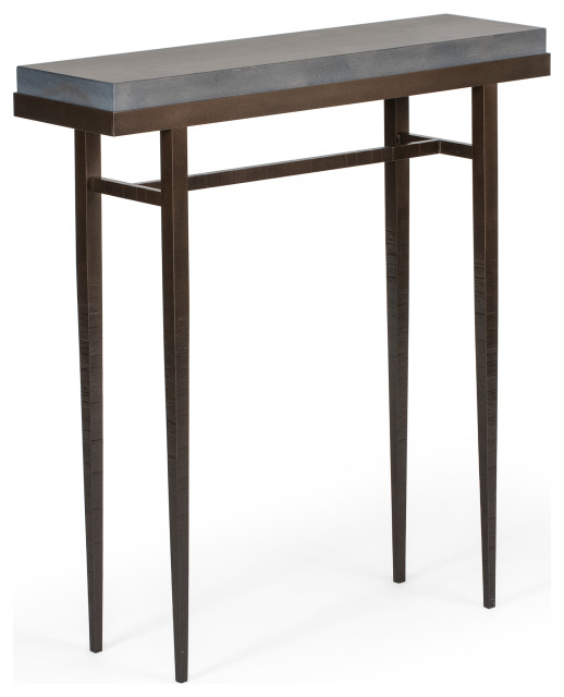 Wick 30" Console Table, Bronze Finish, Maple Grey Accents ...