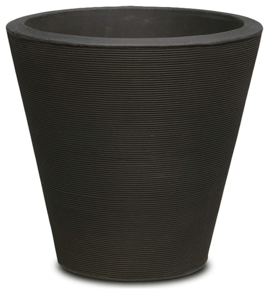 Crescent Garden Madison Planter, Double-Walled Plant Pot, 20" (Caviar ...
