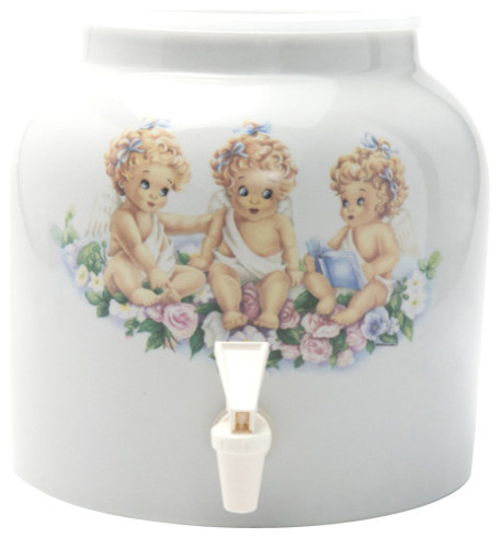 Goldwell Designs Floral Angels Design Water Dispenser Crock ...